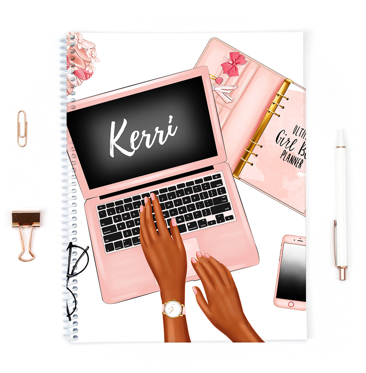 Girl Boss Work Station Spiral Notebook – Co Made It